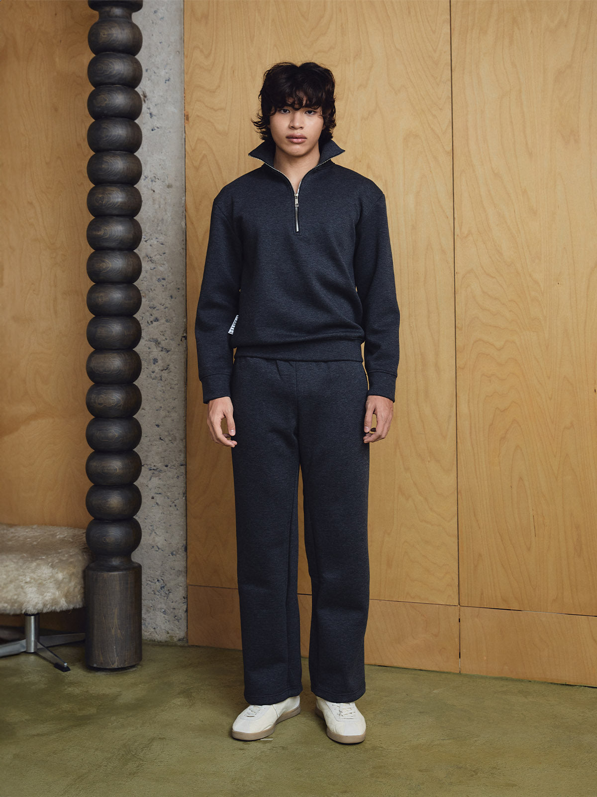 Reid Sweatzip Dark Heather – PMITH